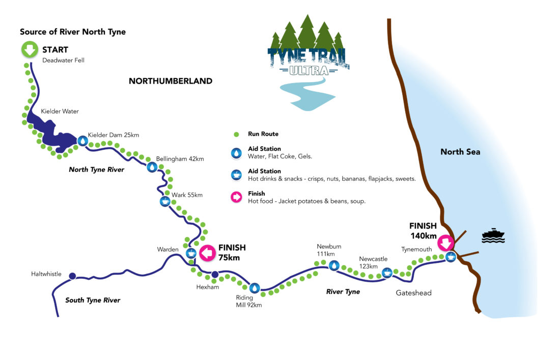 Tyne Trail Ultra | Route Maps Tyne Trail North