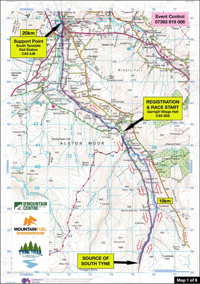 Tyne Trail Ultra | Route Maps Tyne Trail South